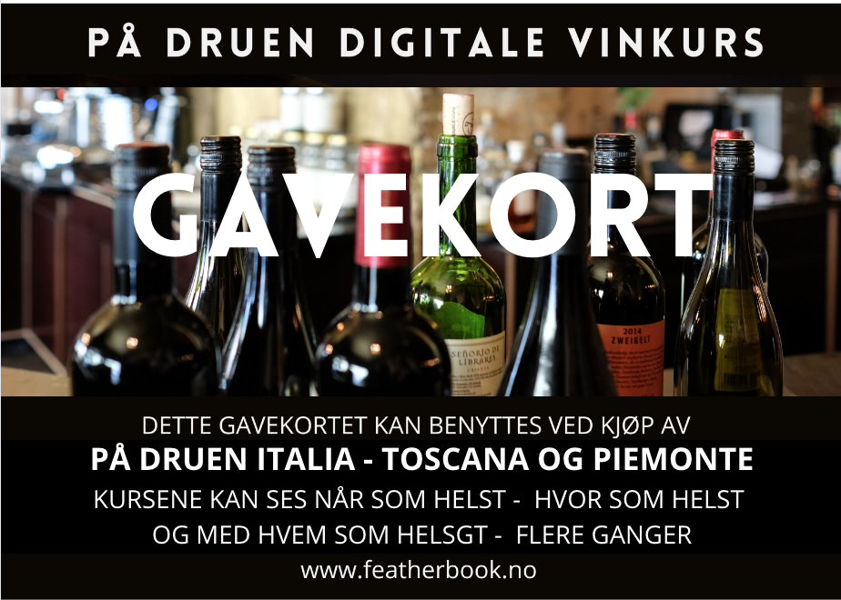 Vinkurs med Trude Helén Hole - gavekort på digitale vinkurs - italia – FEATHER BOOK, WINE & ART