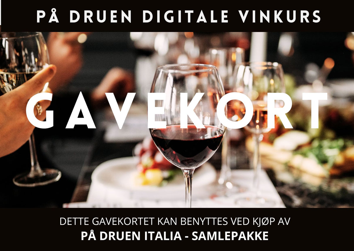 Lær om vin med Trude Helén Hole - gavekort på digitale vinkurs - Italia – FEATHER BOOK, WINE & ART