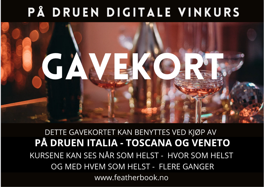 Vinkurs med Trude Helén Hole - gavekort på digitale vinkurs - italia – FEATHER BOOK, WINE & ART